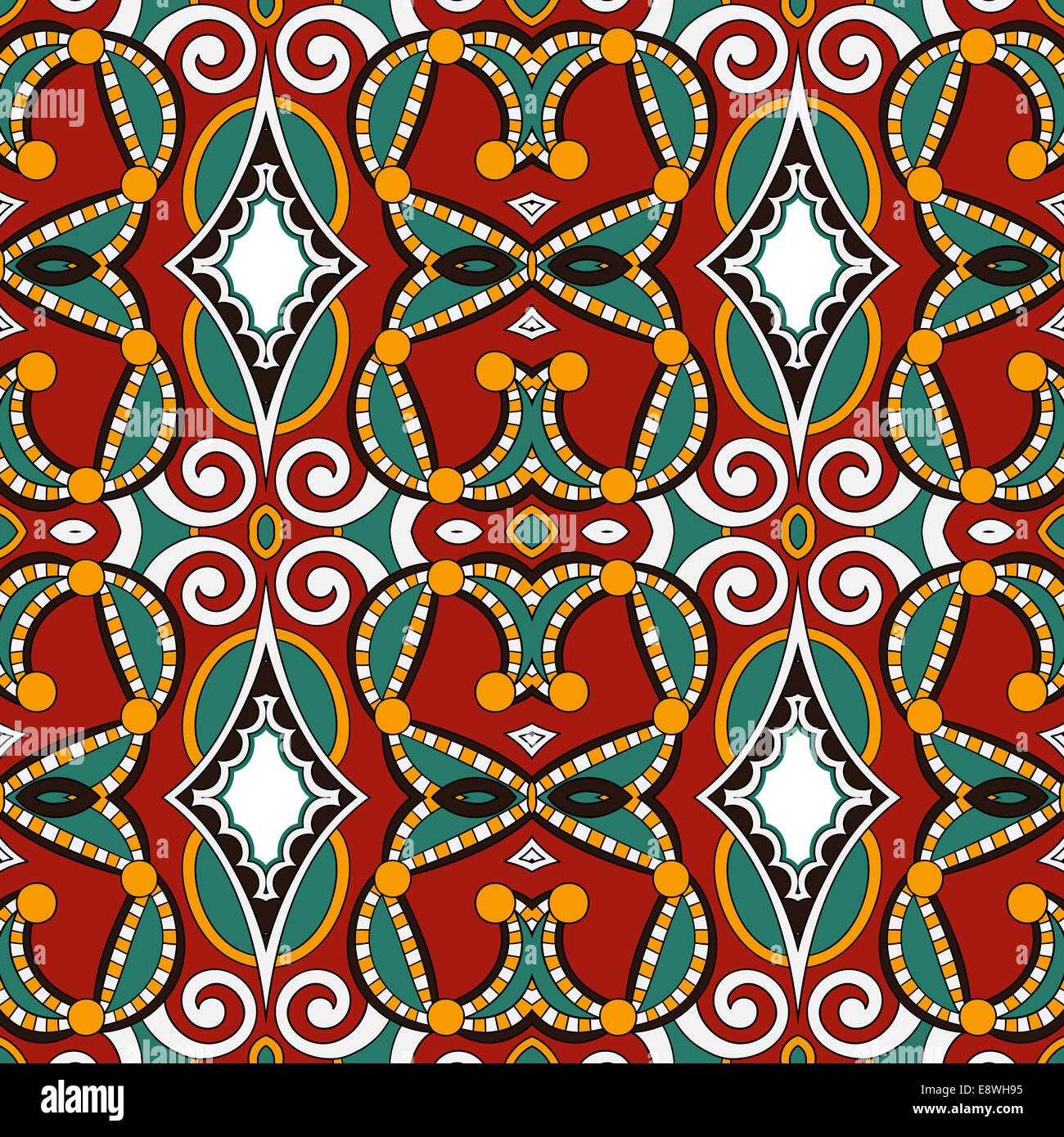 seamless geometry vintage pattern, ethnic style ornamental backg Stock ...
