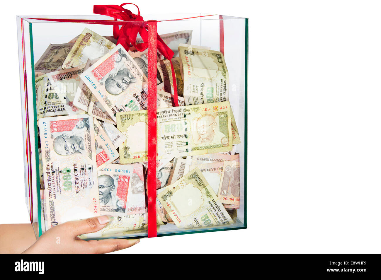 indian Currency Deposit Box Gift Stock Photo - Alamy