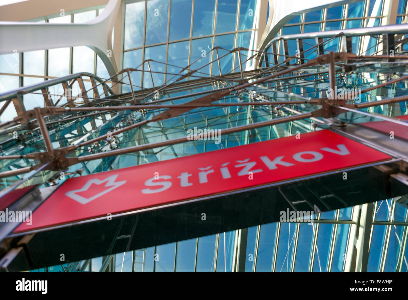 Prague Metro station Strizkov, modern design architecture, Prague Czech ...