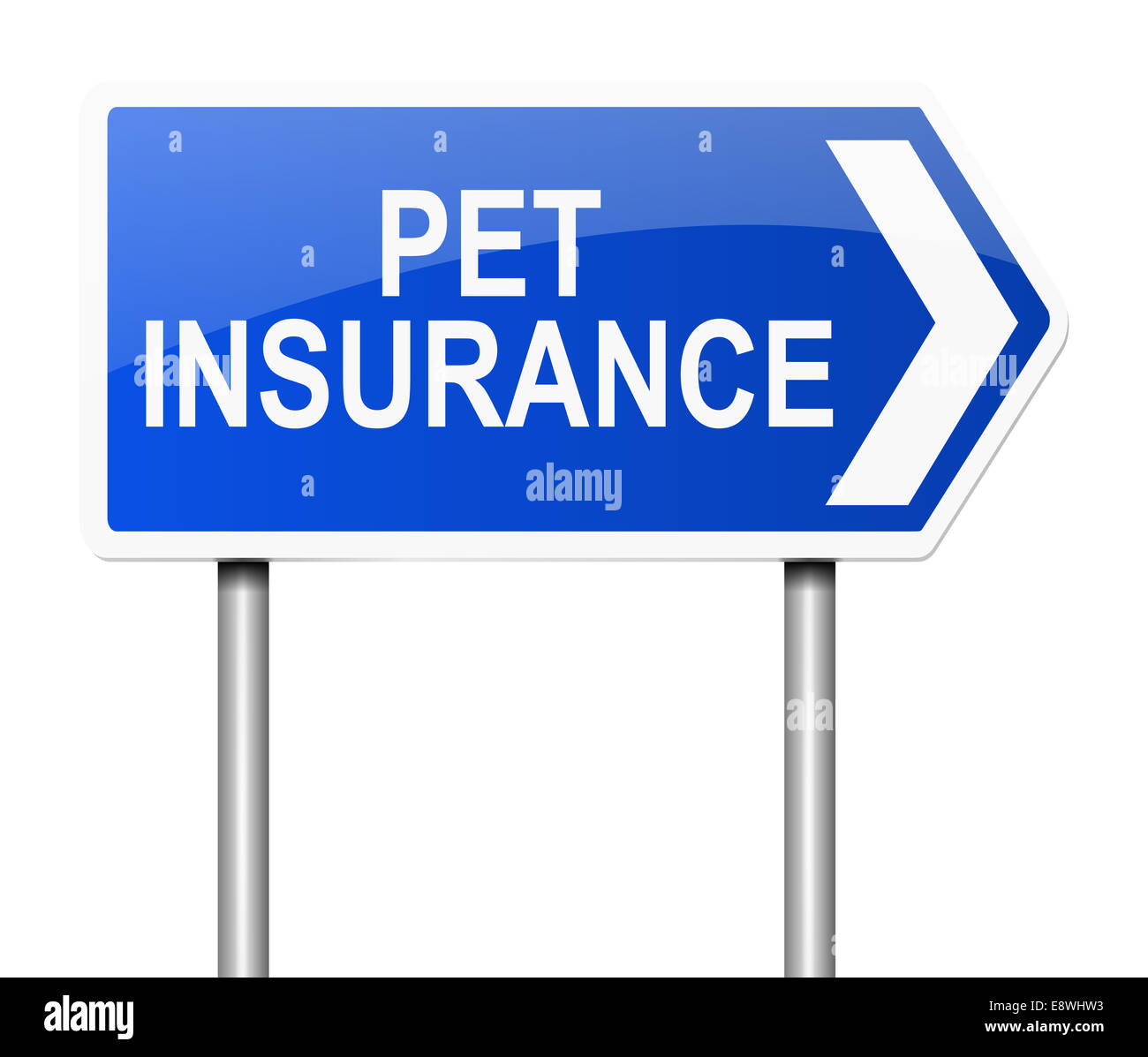 Illustration depicting a sign with a pet insurance concept Stock Photo ...