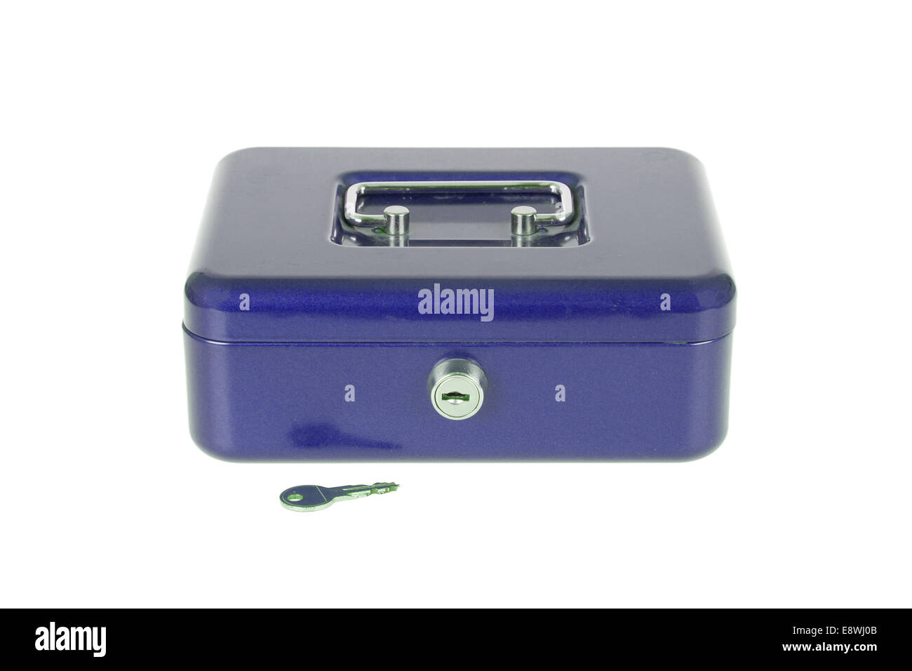 Blue moneybox isolated on a white background Stock Photo - Alamy