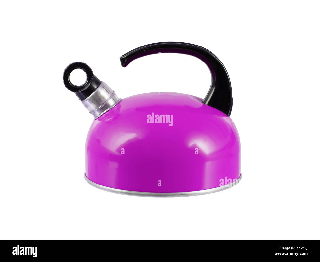 Purple kettle isolated on a white background Stock Photo - Alamy