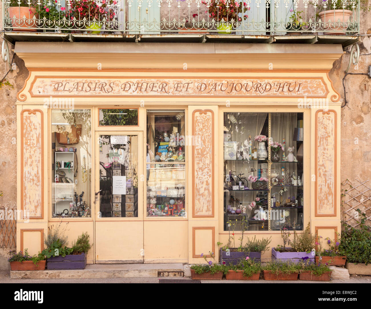 Beautifully decorated shop front in Sault, Vaucluse, Provence, France ...