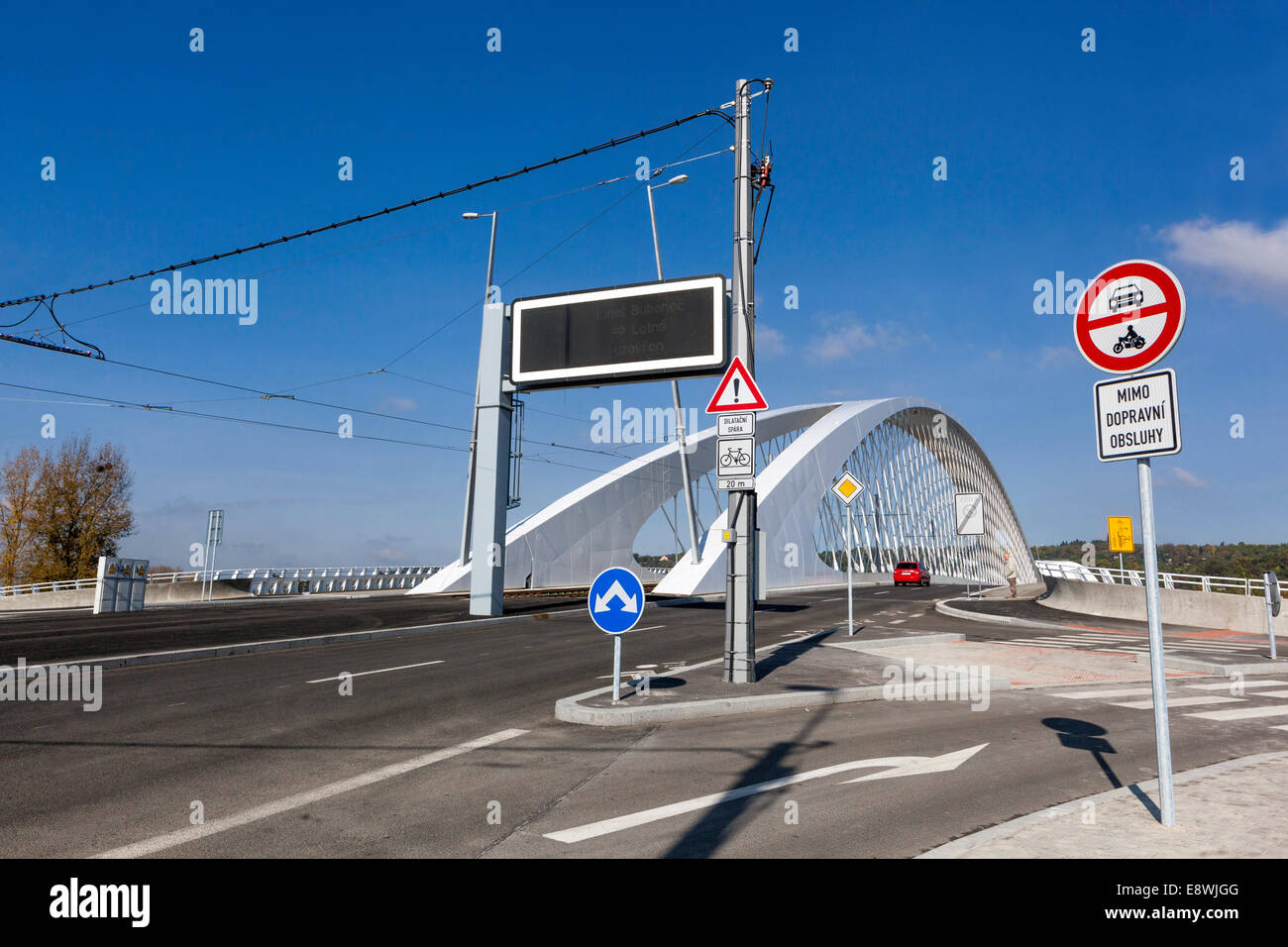 New Troja Bridge, Holesovice Prague Czech Republic Stock Photo - Alamy