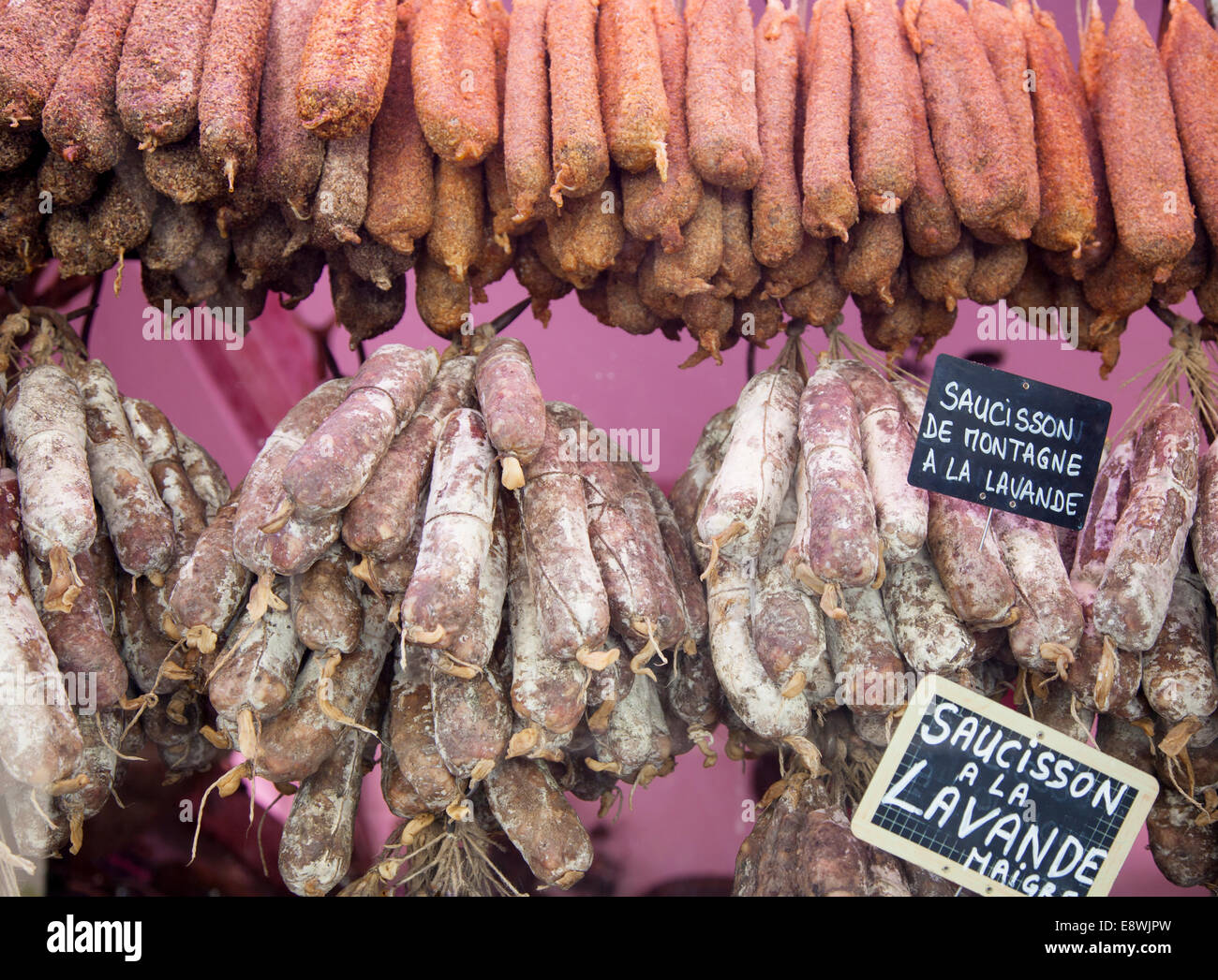Sausage strings hi-res stock photography and images - Alamy