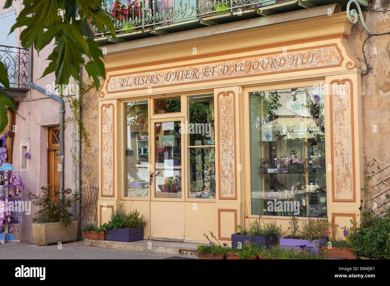 Beautifully decorated shop front in Sault, Vaucluse, Provence, France ...