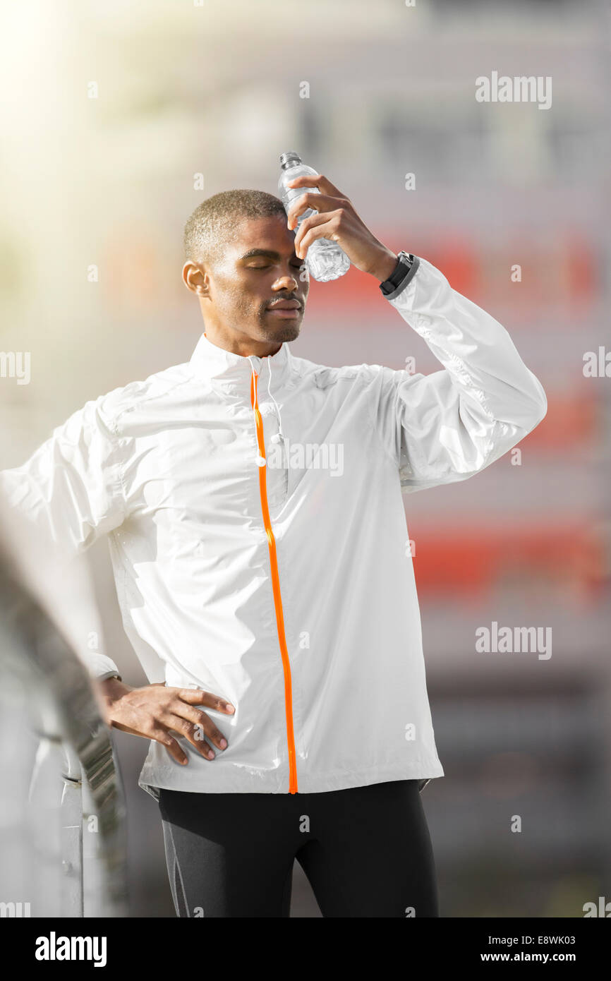 Man resting after exercise Stock Photo - Alamy