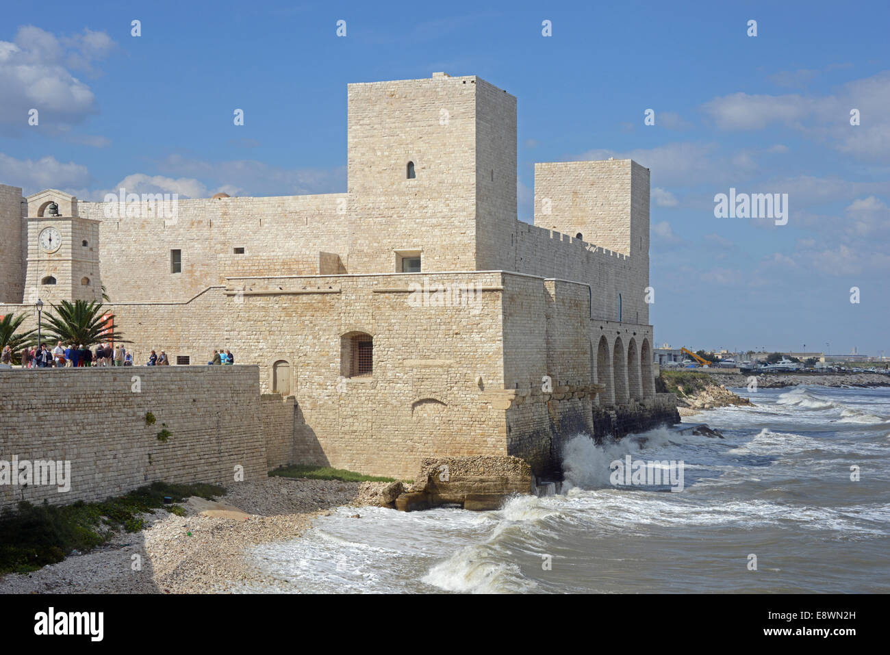 13th C castle of Frederick 11, Trani, Bari, Italy Stock Photo - Alamy
