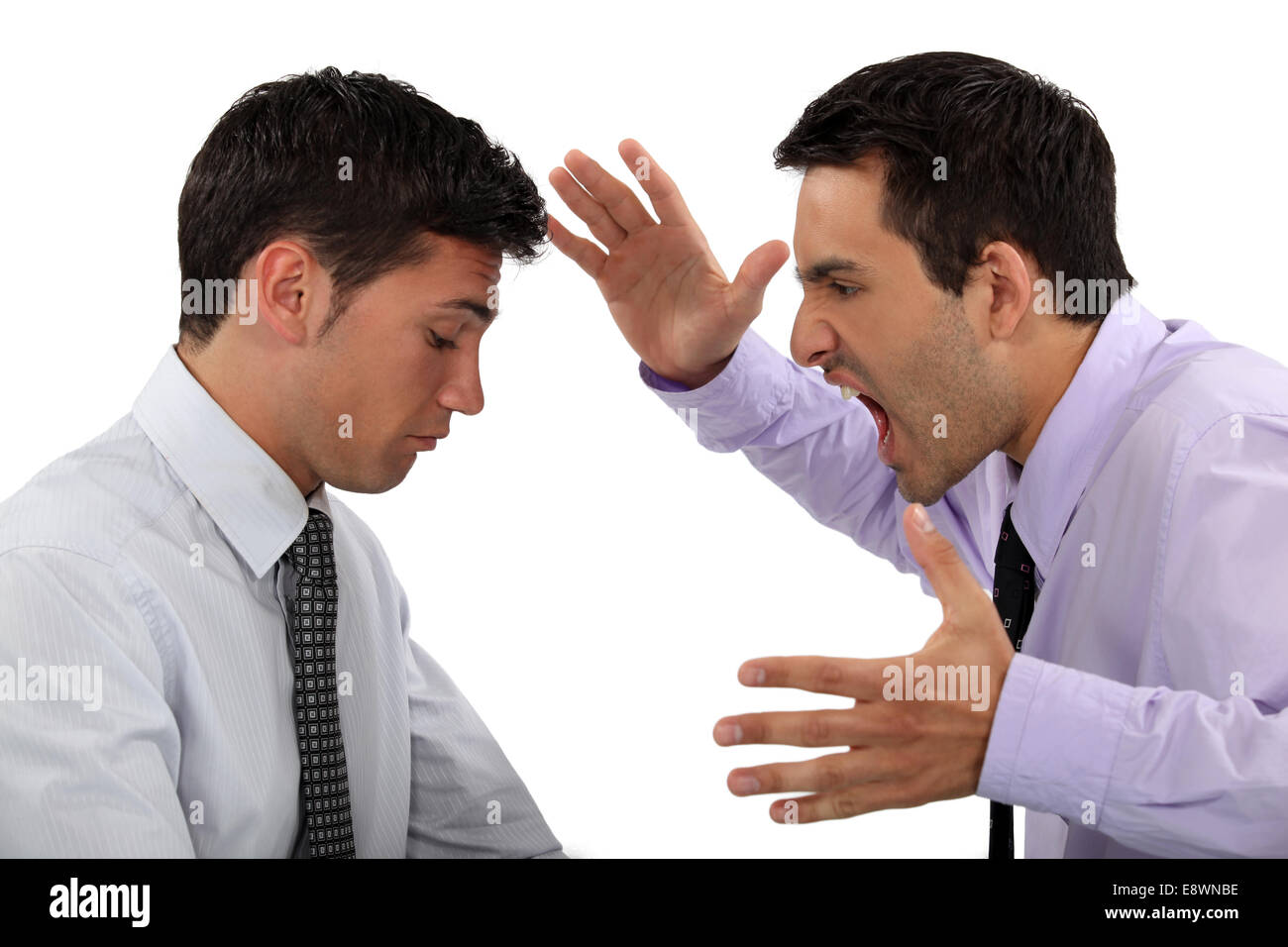 Man shouting at colleague Stock Photo - Alamy