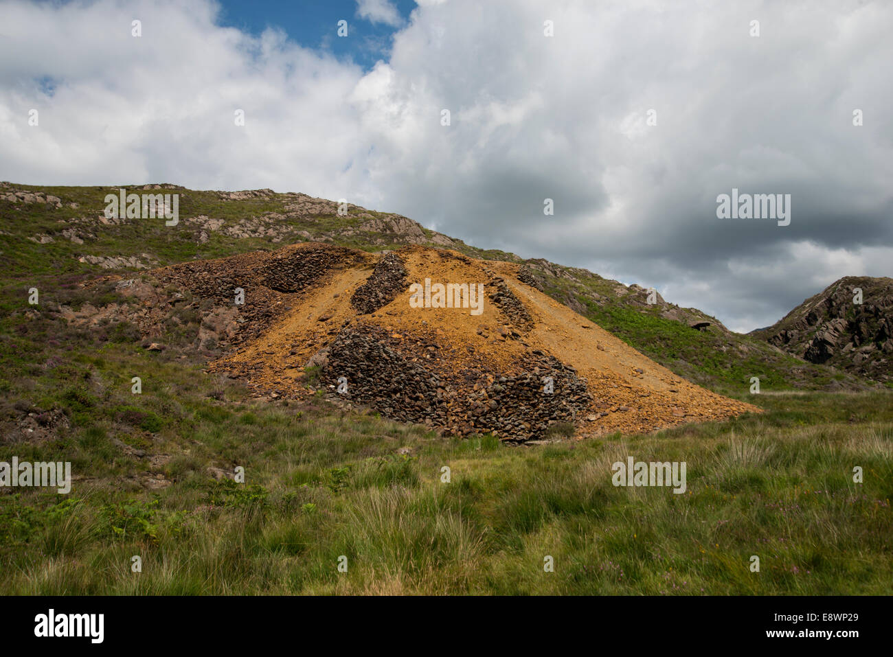 Old abandoned Copper Mine, Sygun, Beddgelert, Snowdonia, Wales. Spoil ...