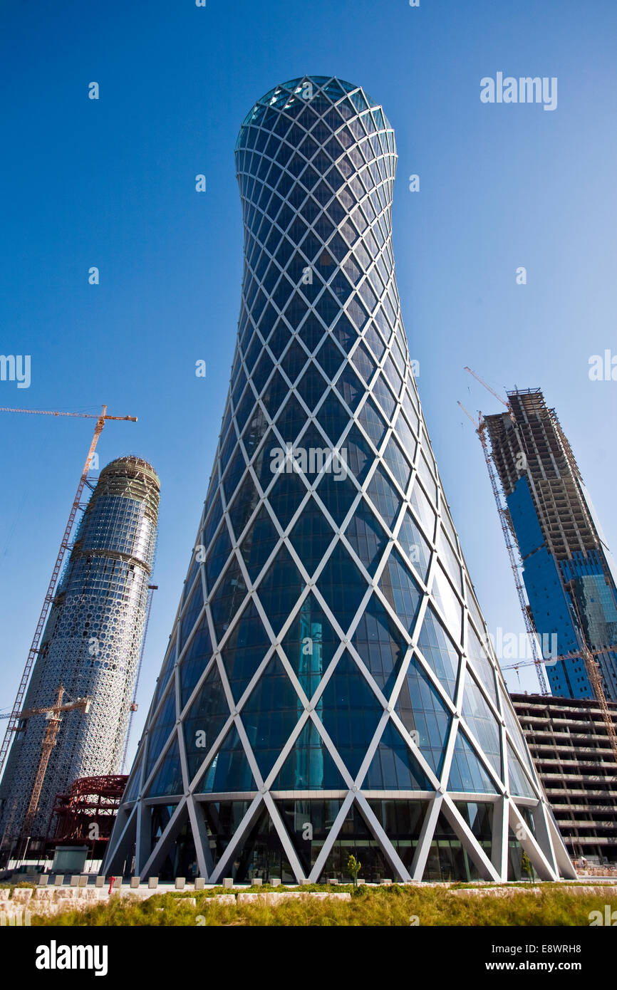 The Tornado Tower in the West Bay, Doha Qatar. CICO/STAT Architects Stock Photo - Alamy