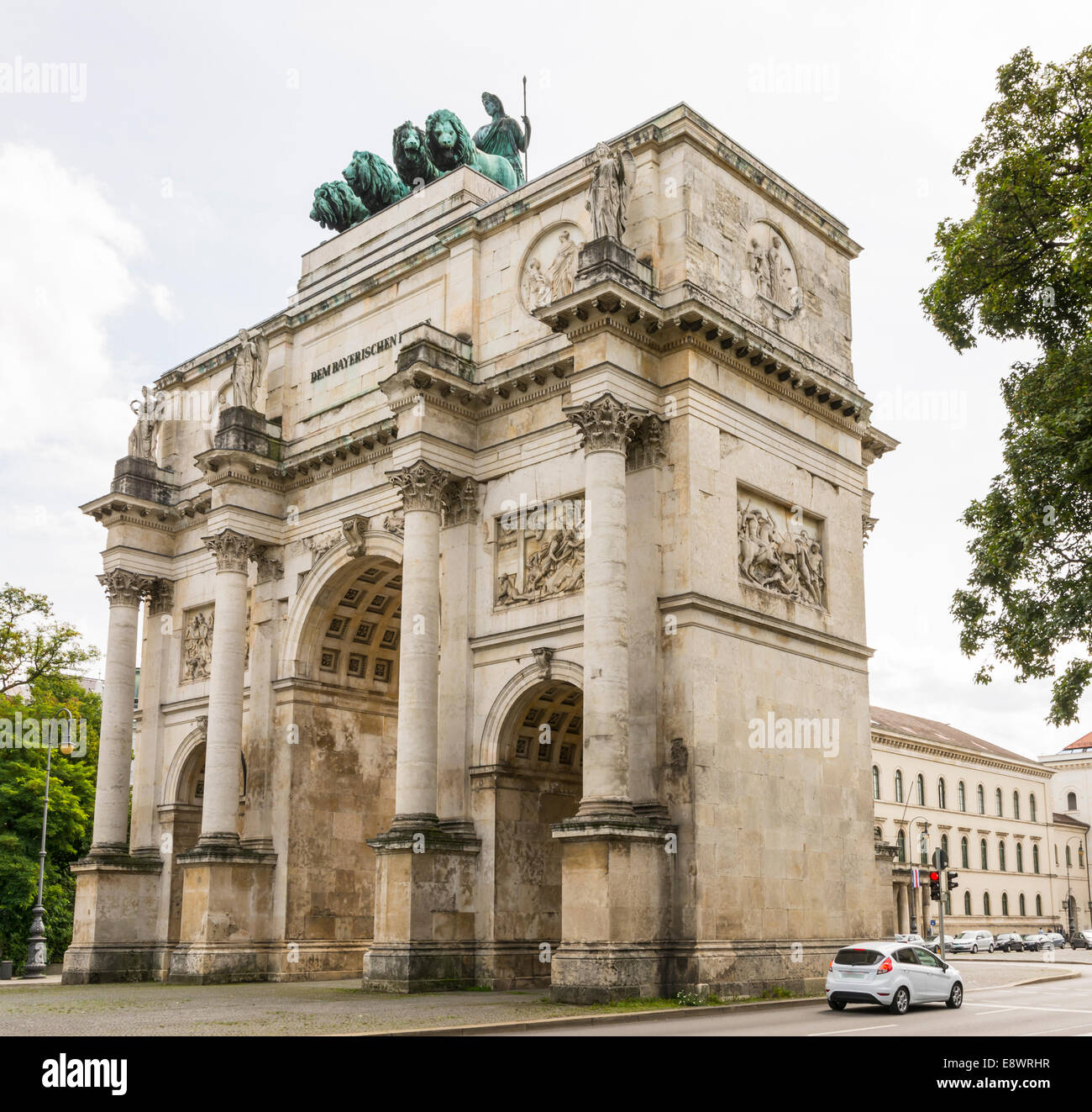 The Siegestor (Victory Gate) in Munich (Germany, Bavaria Stock Photo ...