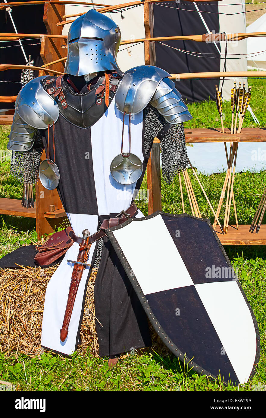 Knight armor on display during tournament reconstruction Stock Photo ...