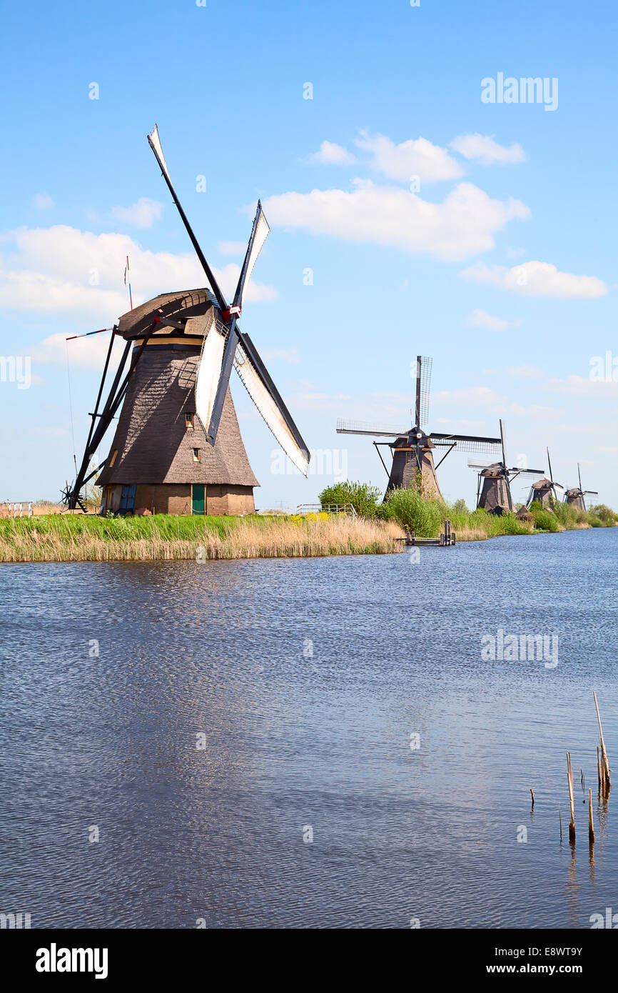 Ancient windmills near Kinderdijk, Netherlands Stock Photo - Alamy