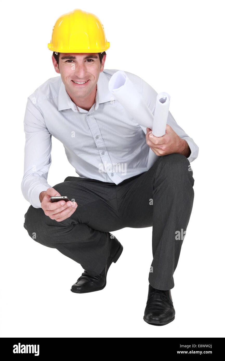 Human kneeling lifestyle Cut Out Stock Images & Pictures - Alamy