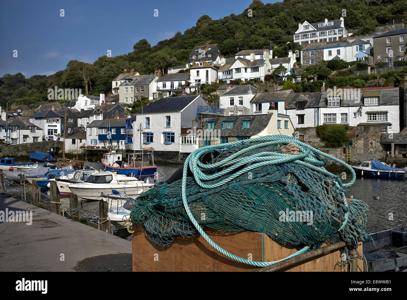 Polperro Cornwall. Popular tourist destination at Polperro fishing ...