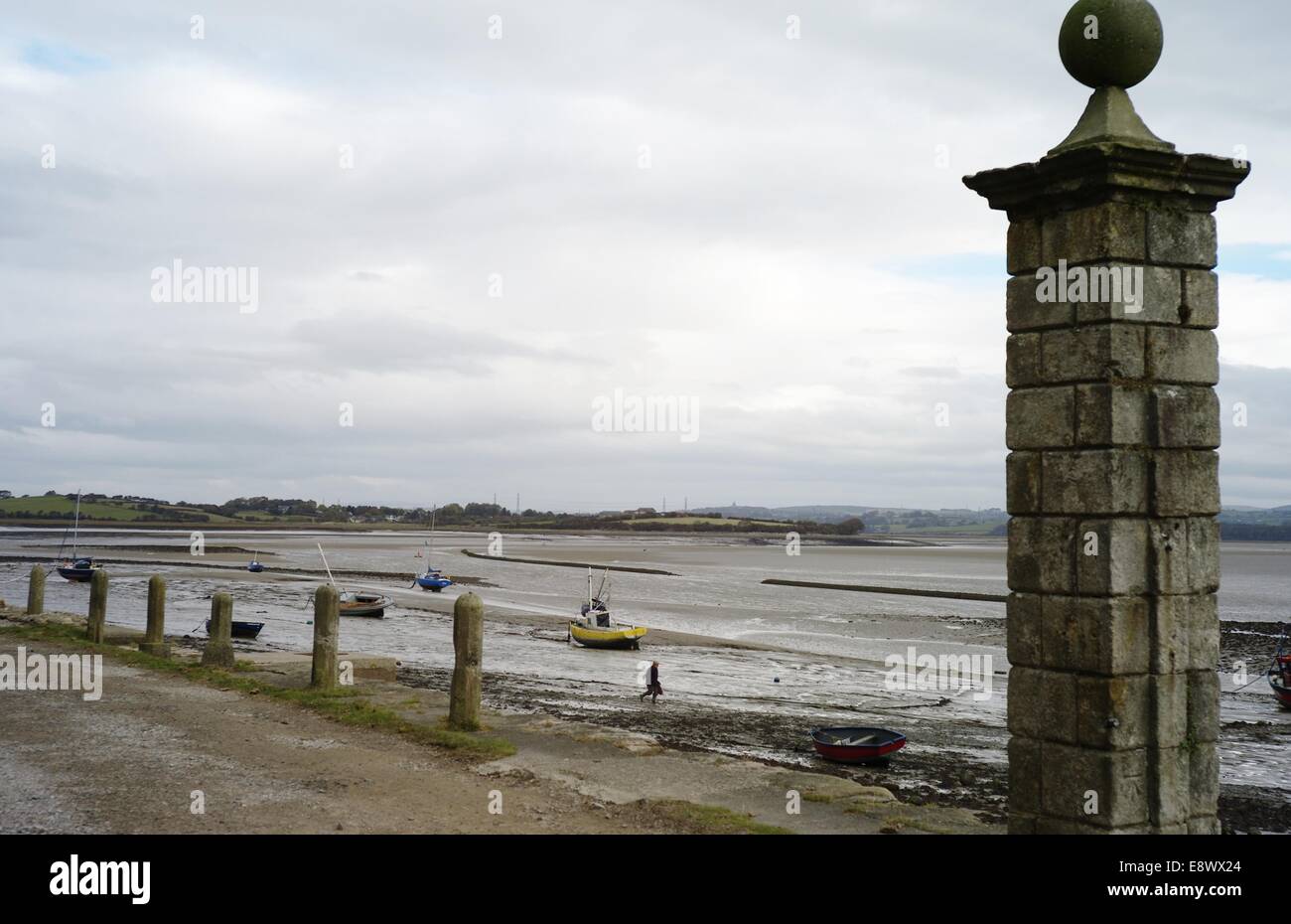 Sunderland Point on the mouth of the River Lune and Morecambe Bay Stock ...
