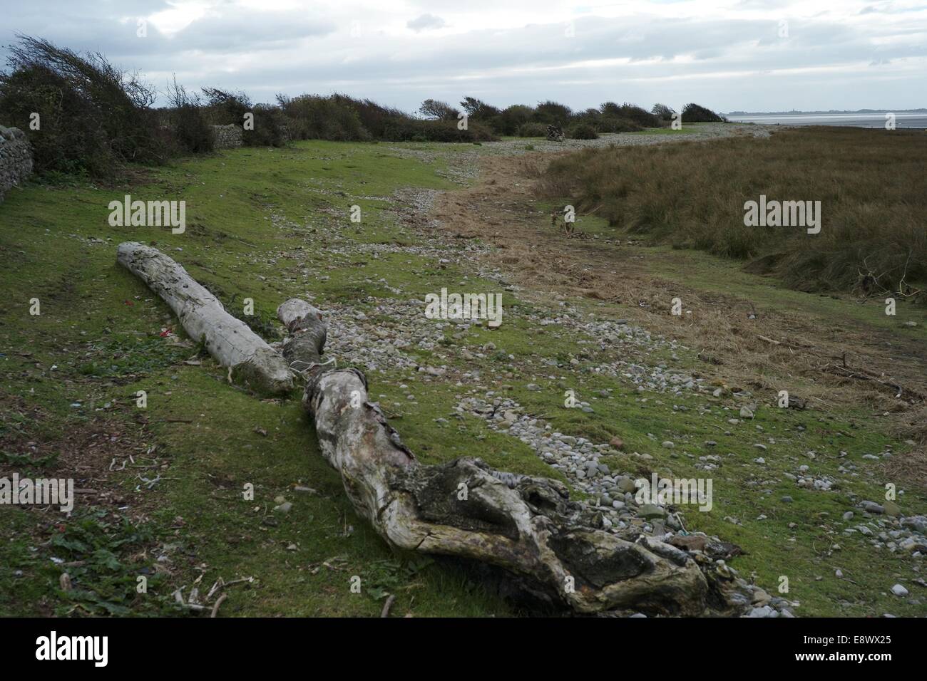 Sunderland Point on the mouth of the River Lune and Morecambe Bay Stock ...