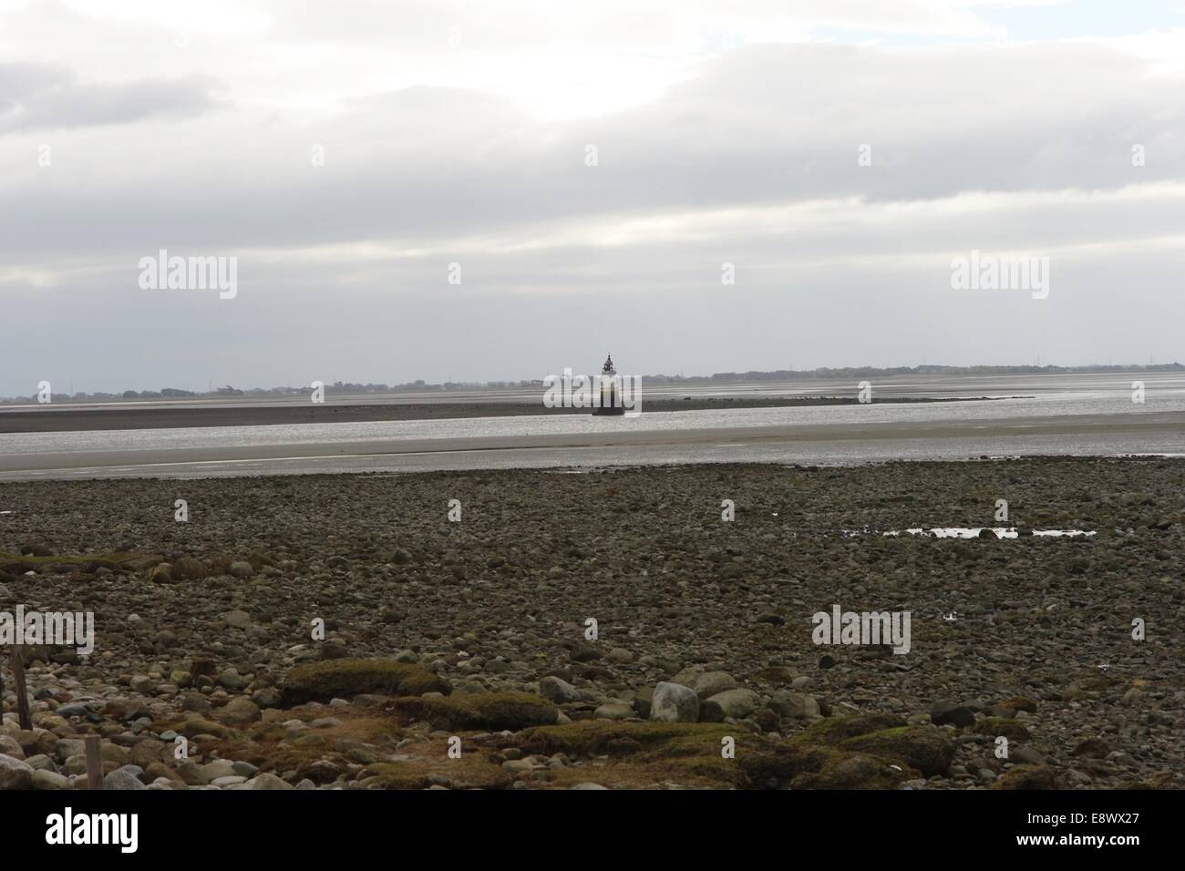 Sunderland Point on the mouth of the River Lune and Morecambe Bay Stock ...