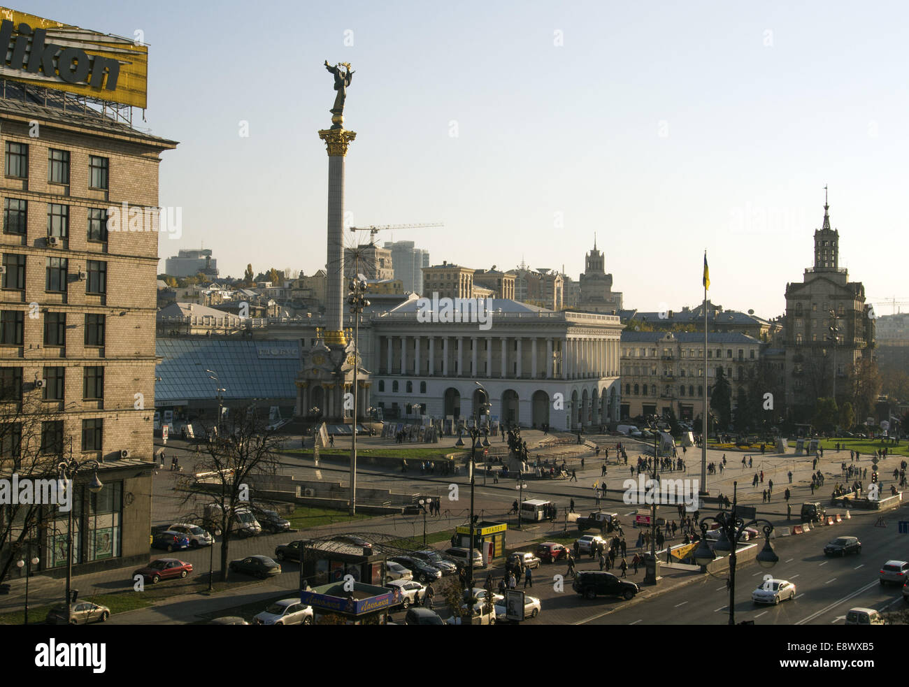 aerial view of Independence Square. 14th Oct, 2014. central square of ...