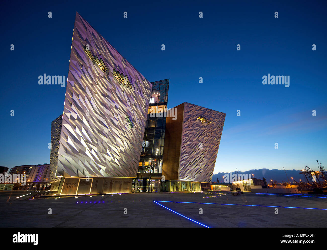 Exterior of the Titanic building housing a museum to BelfastÆs maritime ...