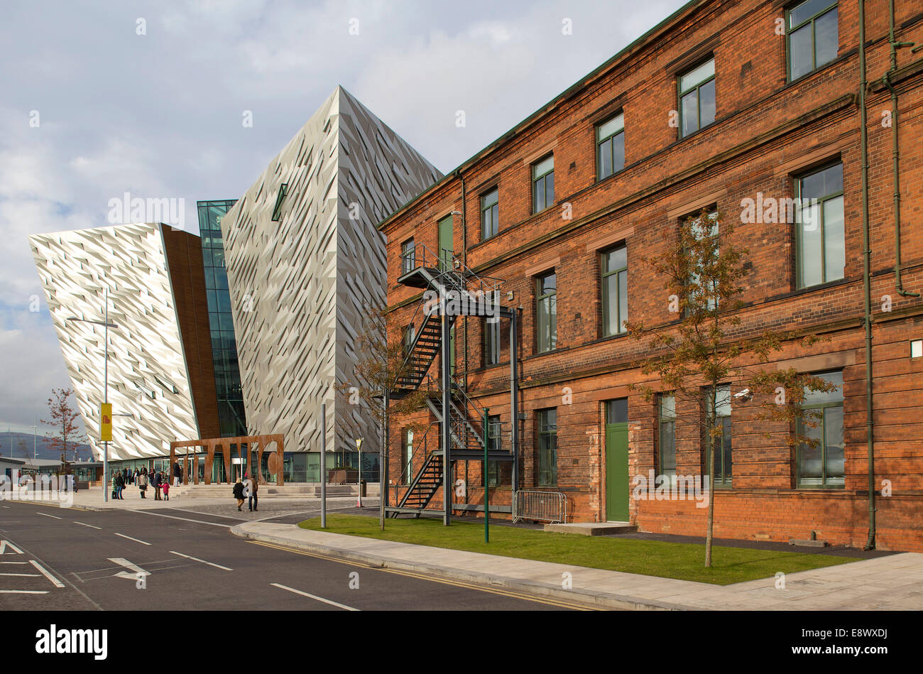 Exterior of the Titanic building housing a museum to BelfastÆs maritime ...