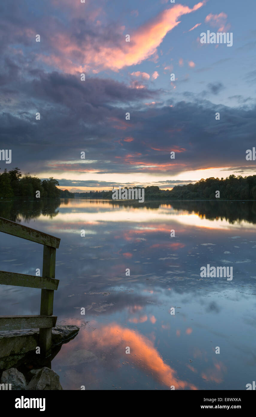 Clumber Park Lake Sunset, Nottinghamshire, England, October 2014 Stock ...