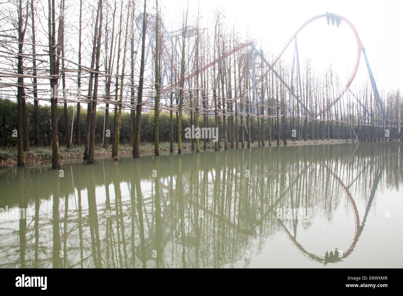 Roller coaster in Happy Valley theme park, Shenzhen, China 2012 Stock ...