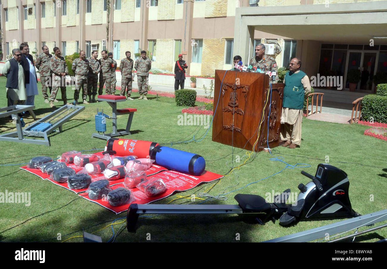 Quetta, Pakistan. 15th Oct, 2014. Frontier Core Balochistan Commander ...