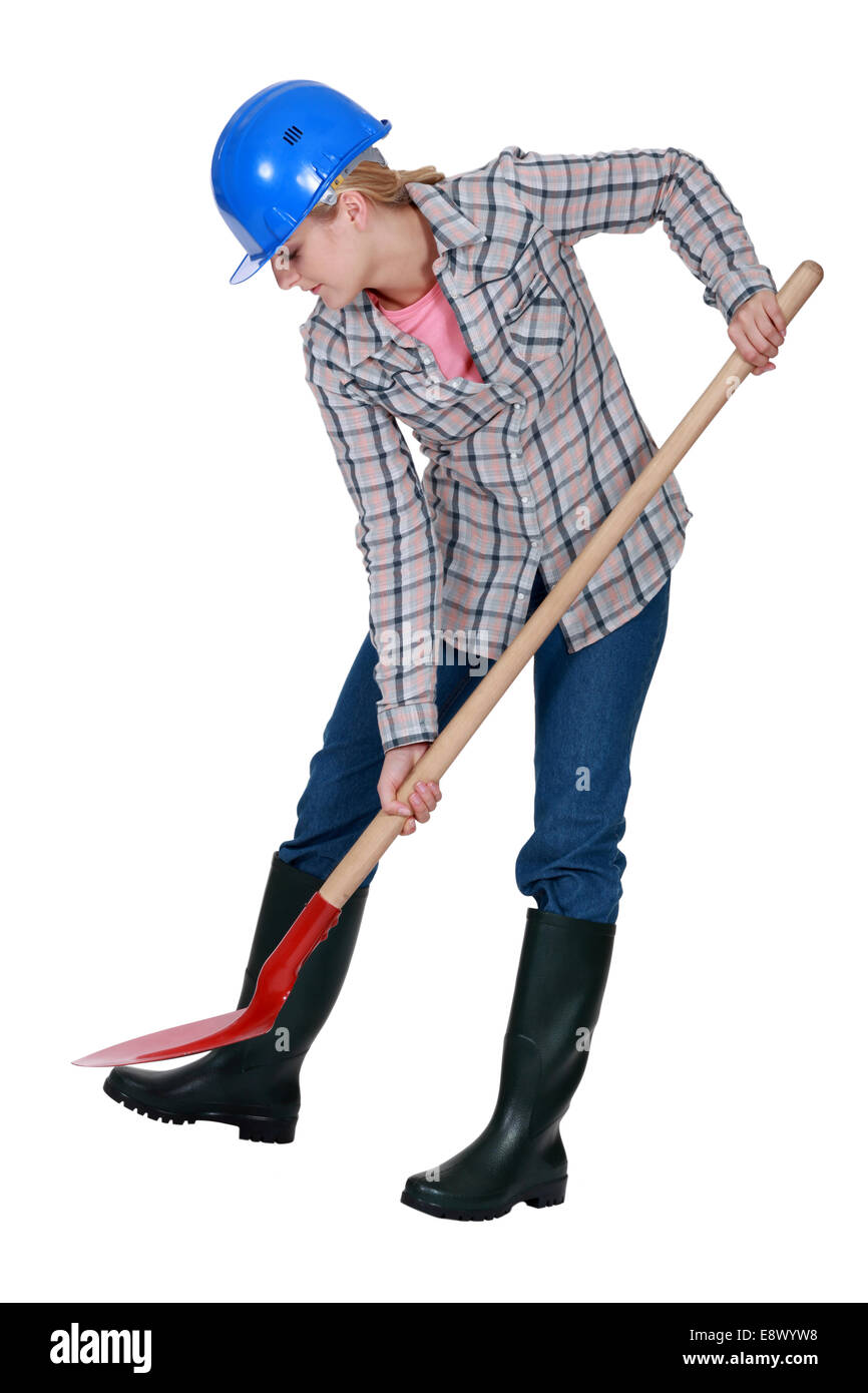 Shovel digging hole Cut Out Stock Images & Pictures - Alamy