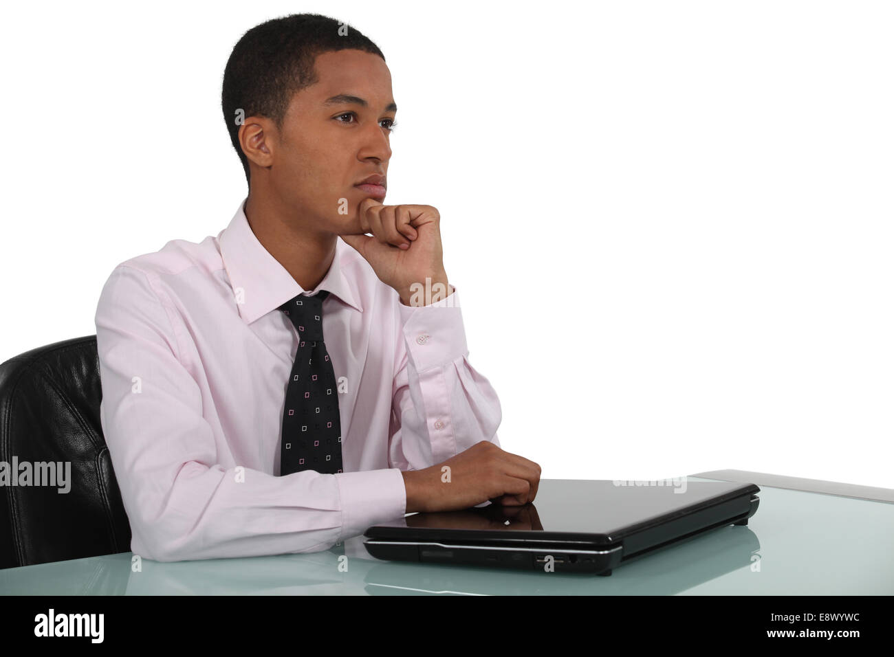 Busy businessman sat desk hi-res stock photography and images - Alamy