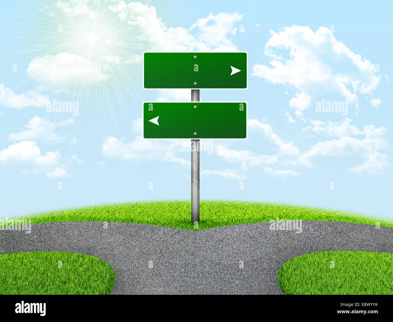 Crossroads road sign Stock Photo - Alamy