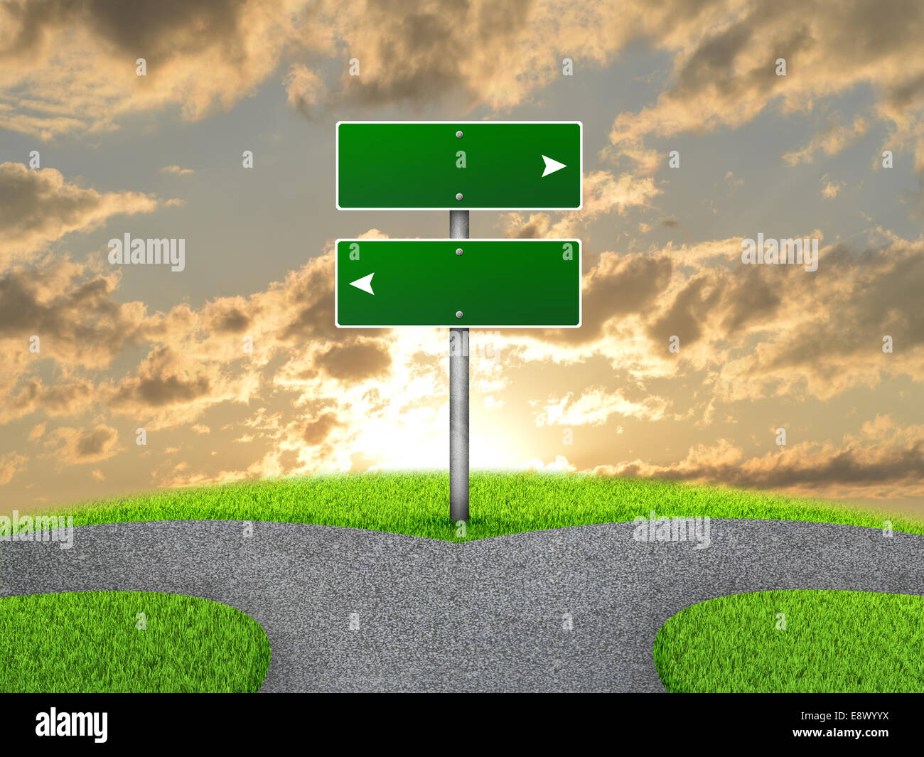 Crossroads road sign Stock Photo - Alamy