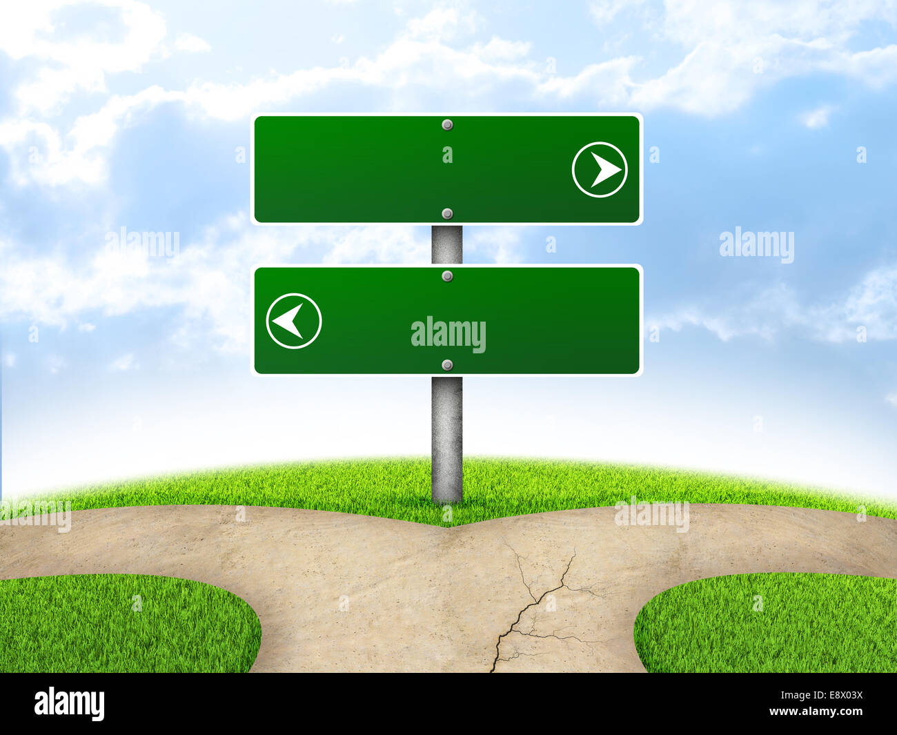 Crossroads road sign Stock Photo - Alamy