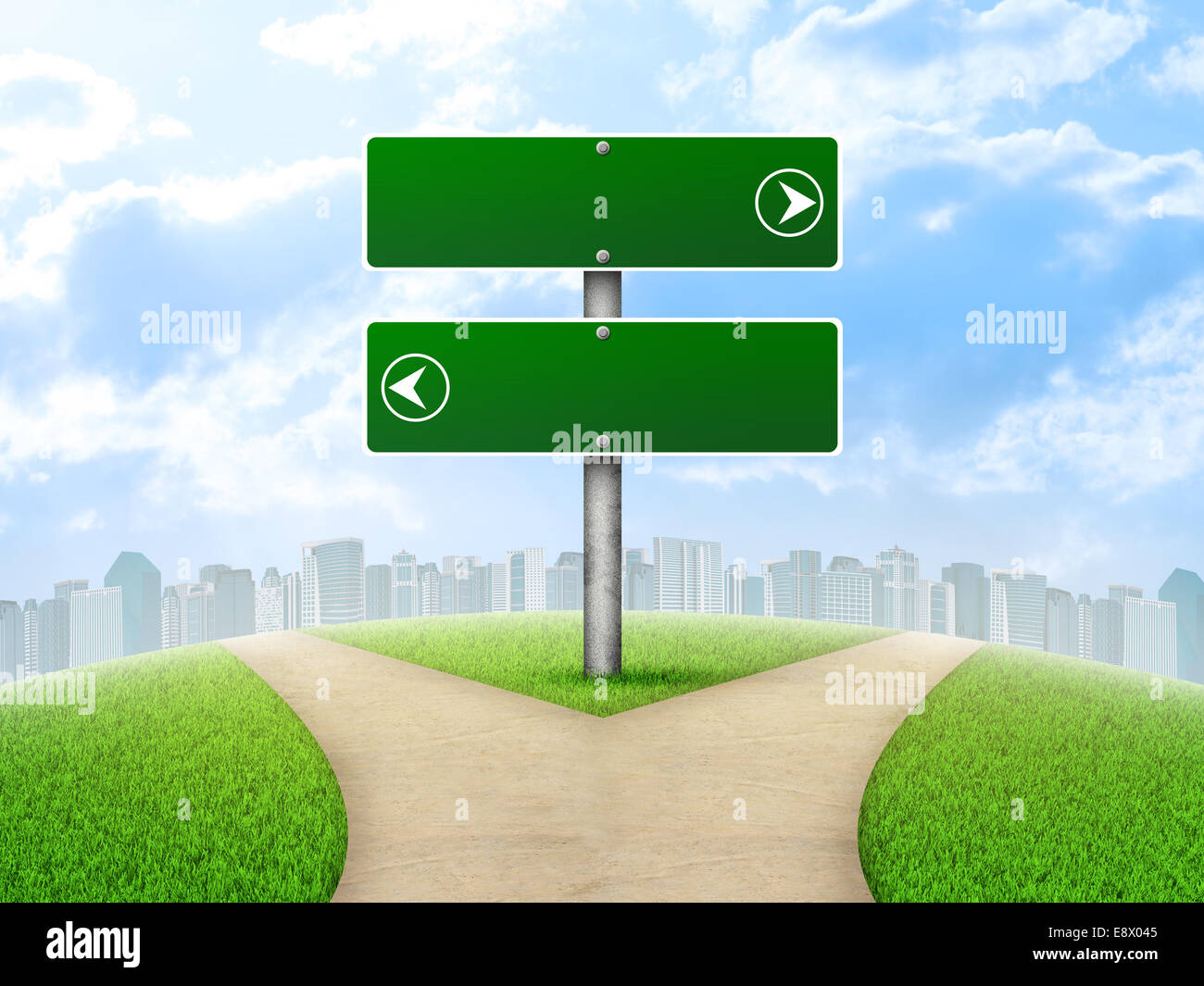 Crossroads road sign Stock Photo - Alamy