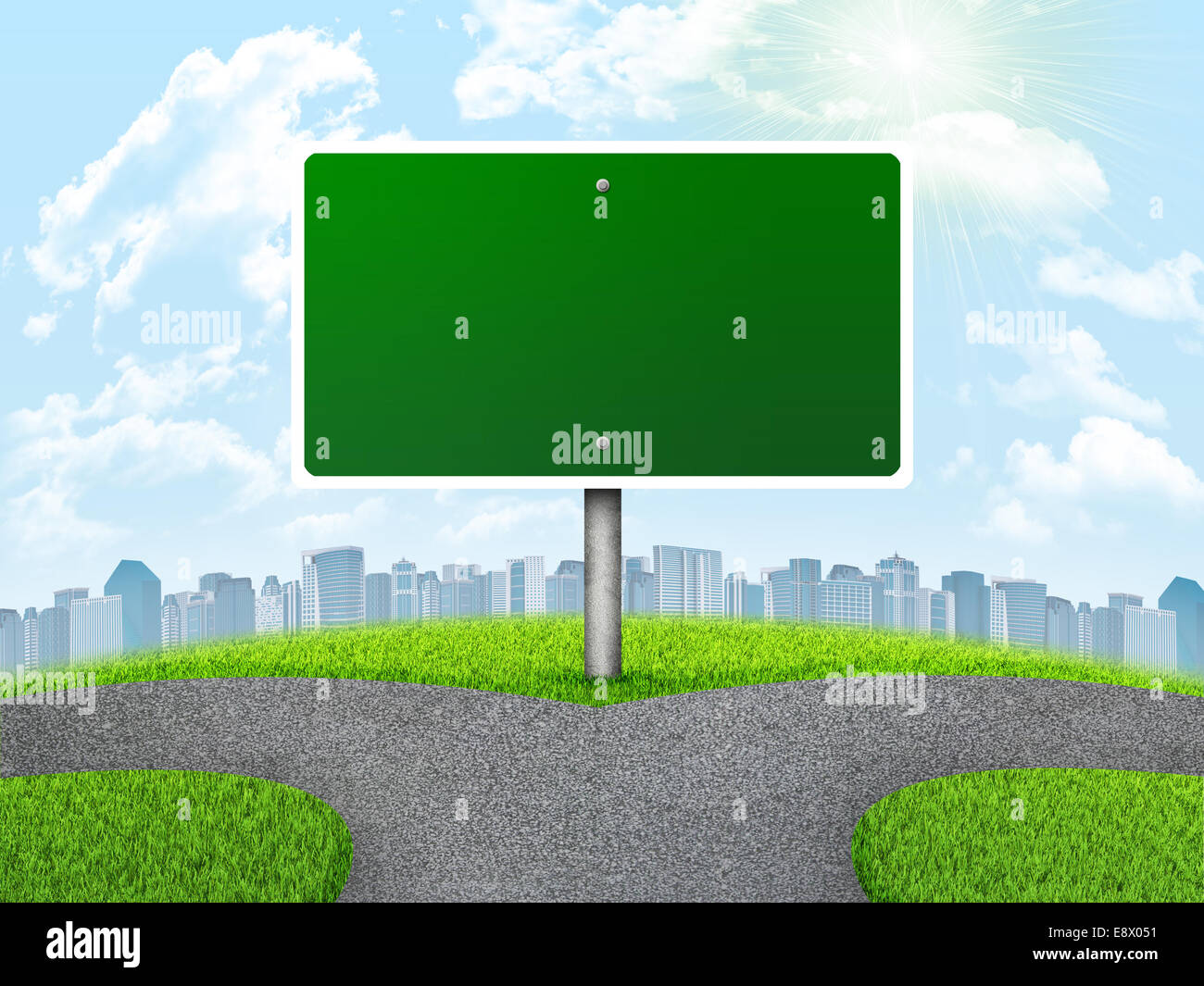 Crossroads road sign Stock Photo - Alamy