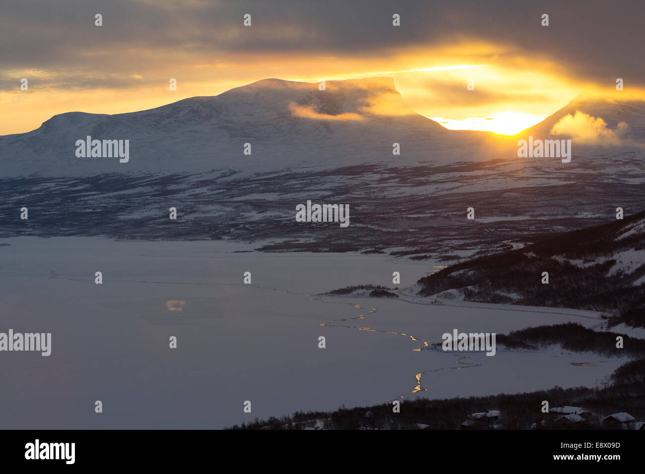 ABISKO, SWEDEN Sunrise over Abisko National Park Stock Photo - Alamy