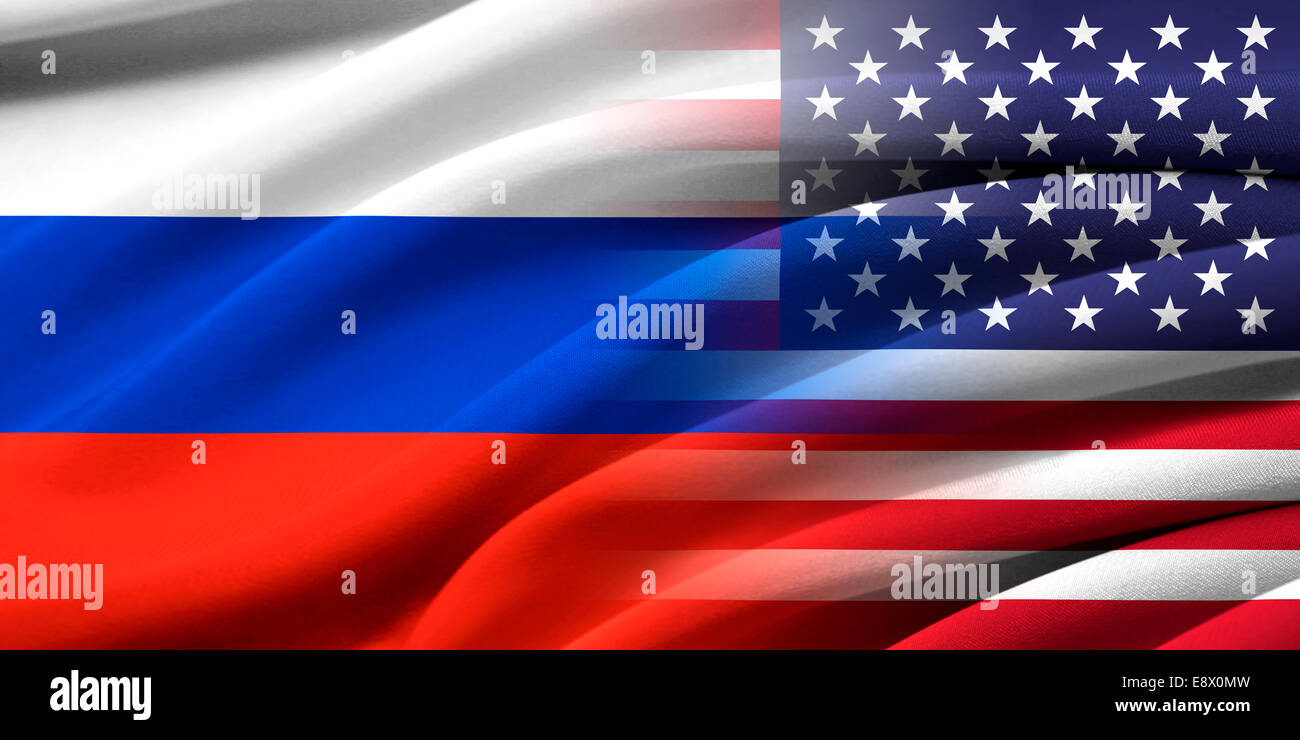 USA and Russia. Relations between two countries. Conceptual image Stock ...
