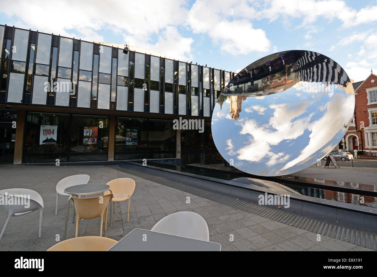 Parabolic mirror, by Nottingham Playhouse. England Stock Photo - Alamy