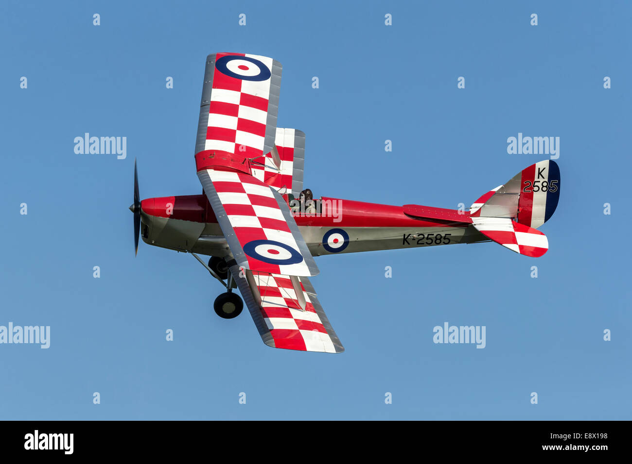 De Havilland DH82 Tiger Moth training aircraft of the RAF Stock Photo ...