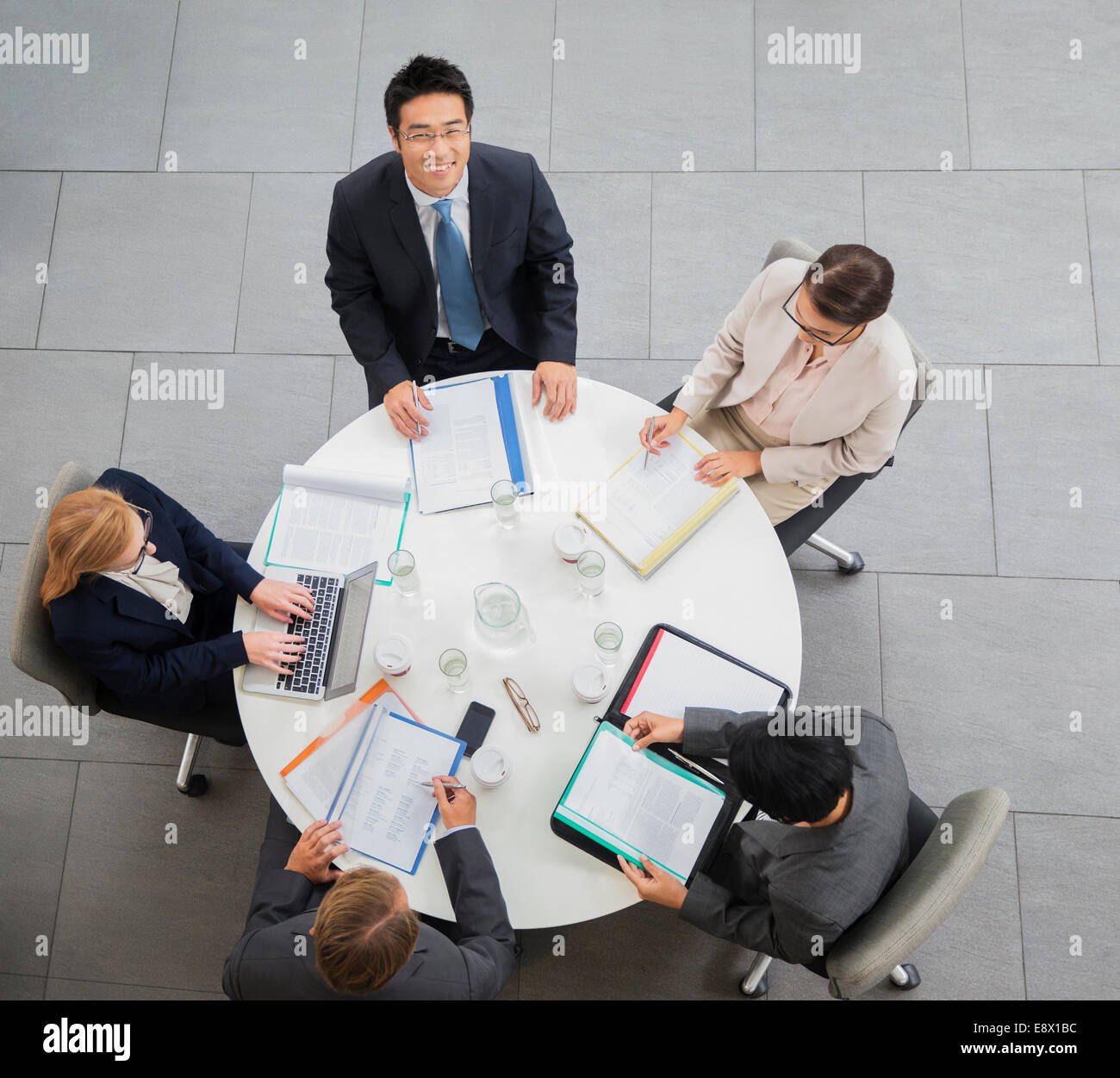Conference table above hi-res stock photography and images - Alamy