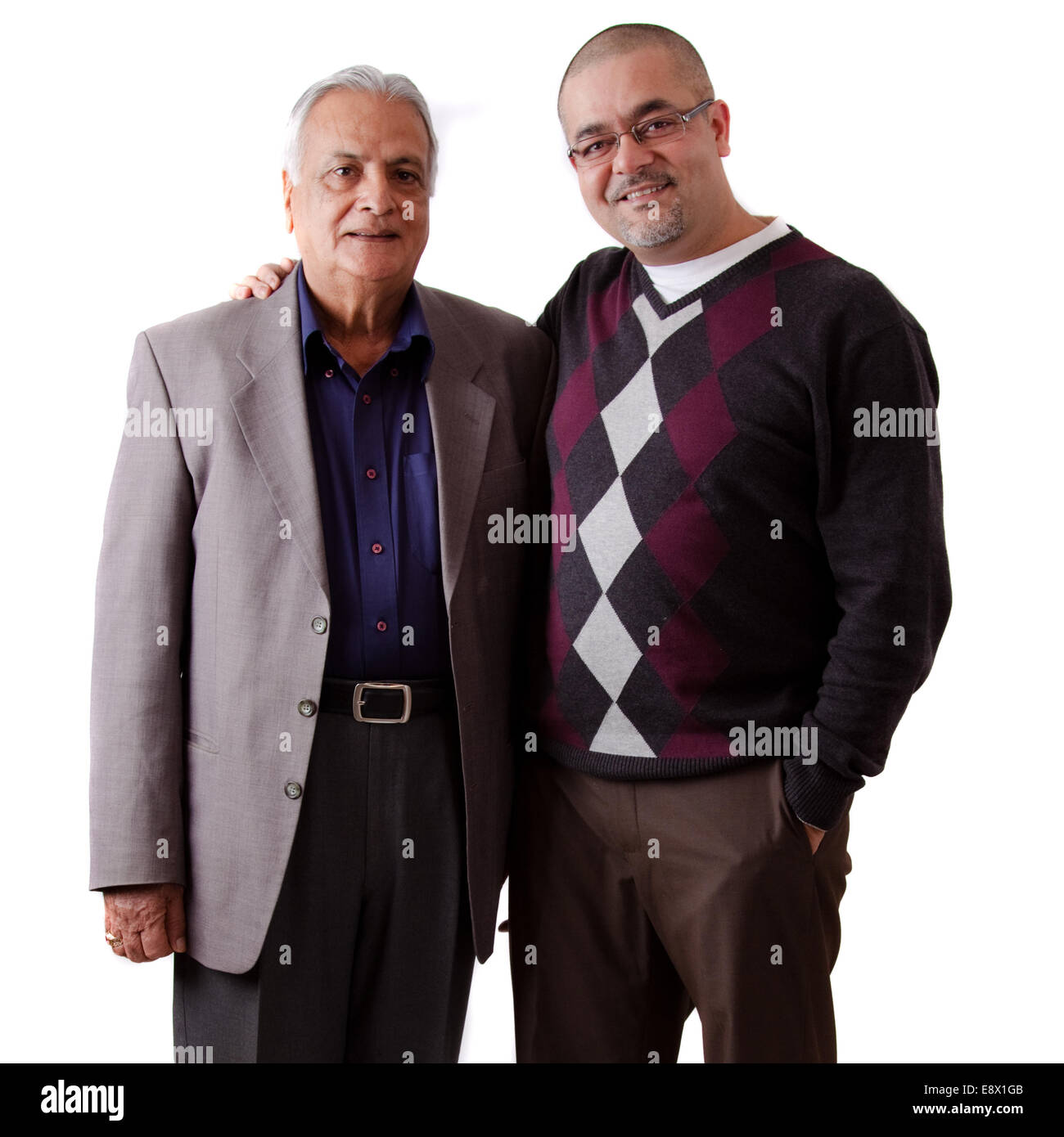 Portrait of a east indian father and son Stock Photo - Alamy