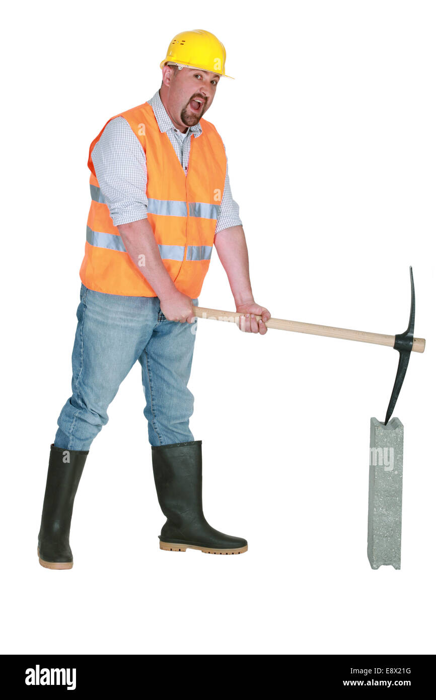 Using a pick axe hi-res stock photography and images - Alamy