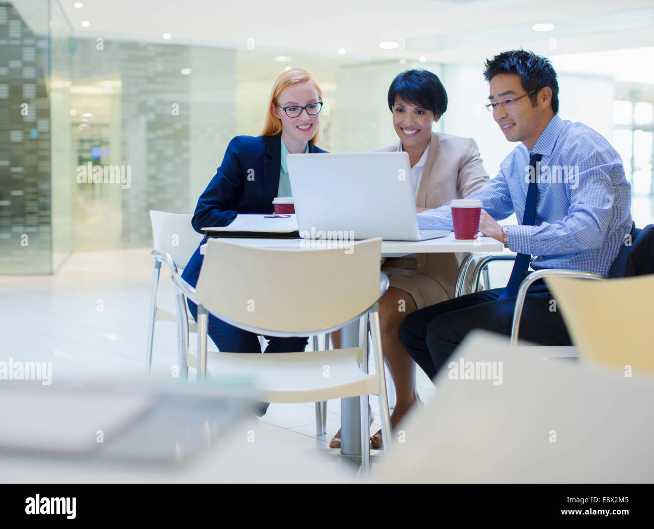 Business man suit laptop cafe hi-res stock photography and images - Alamy