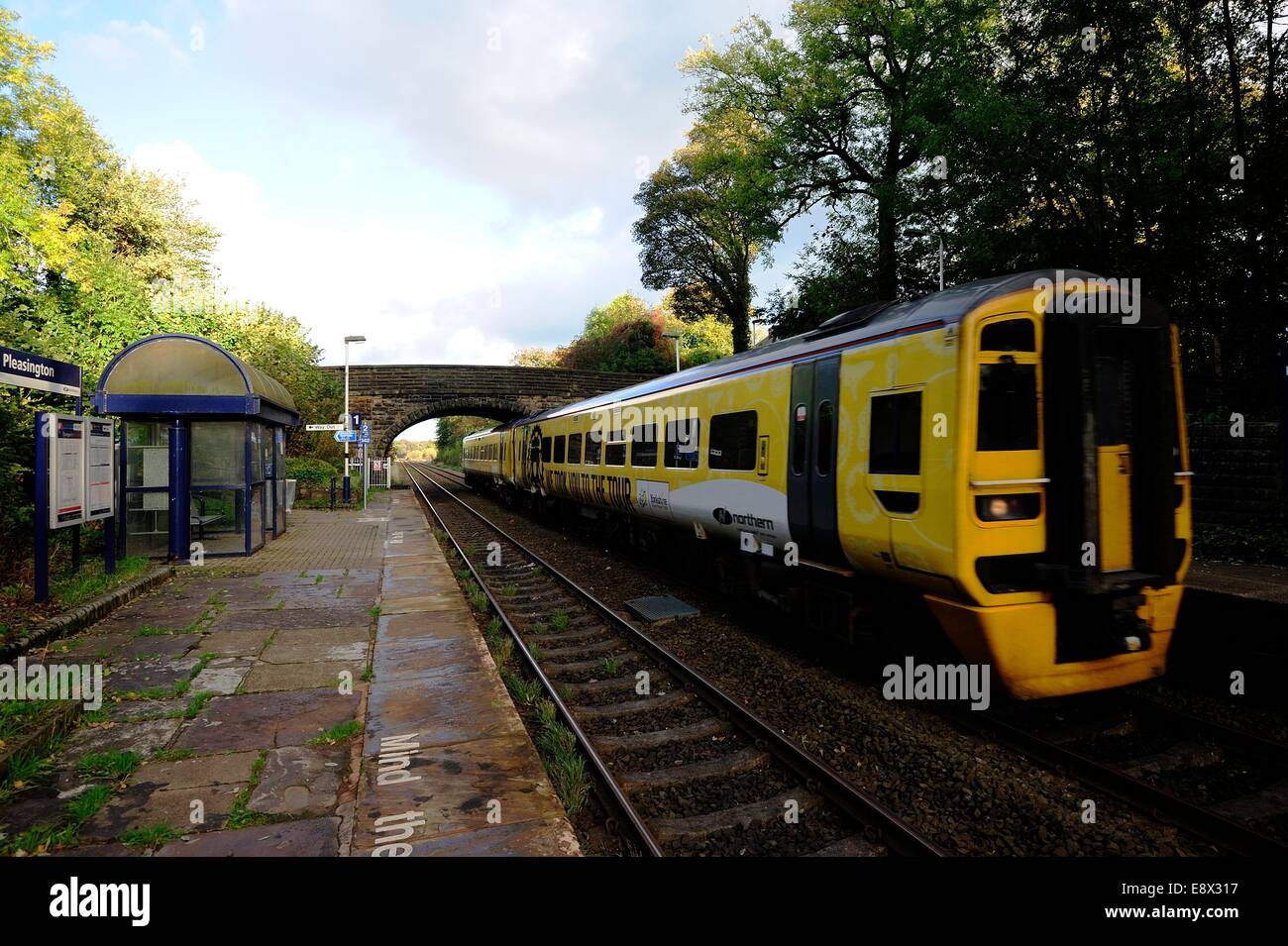 Modern Yellow Diesel Train Stock Photo - Alamy