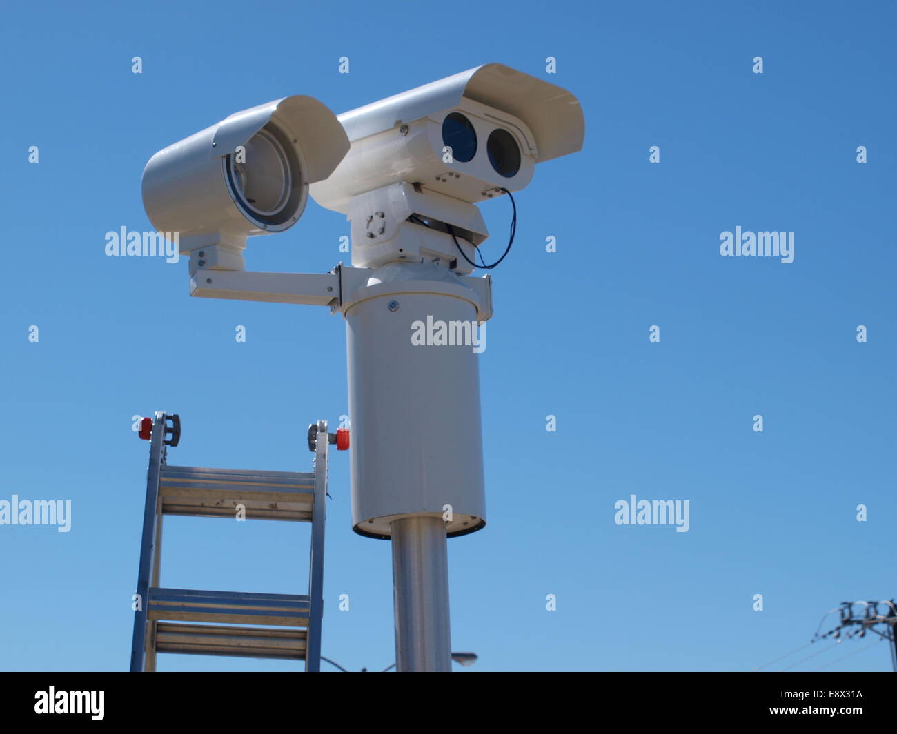 New red light cameras are being installed in an intersection getting ...