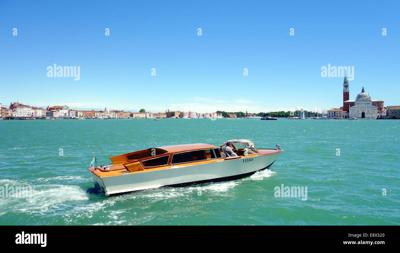 Motorboat in the lagoon of Venice, Italy Stock Photo - Alamy