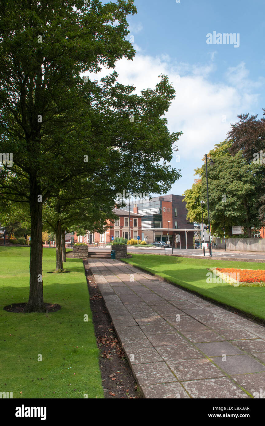 Path cutting through Coronation Gardens leading to the new Dudley Sixth ...