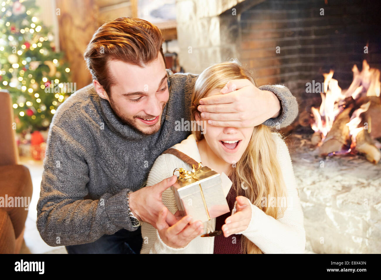 Exchanging gifts hi-res stock photography and images - Alamy