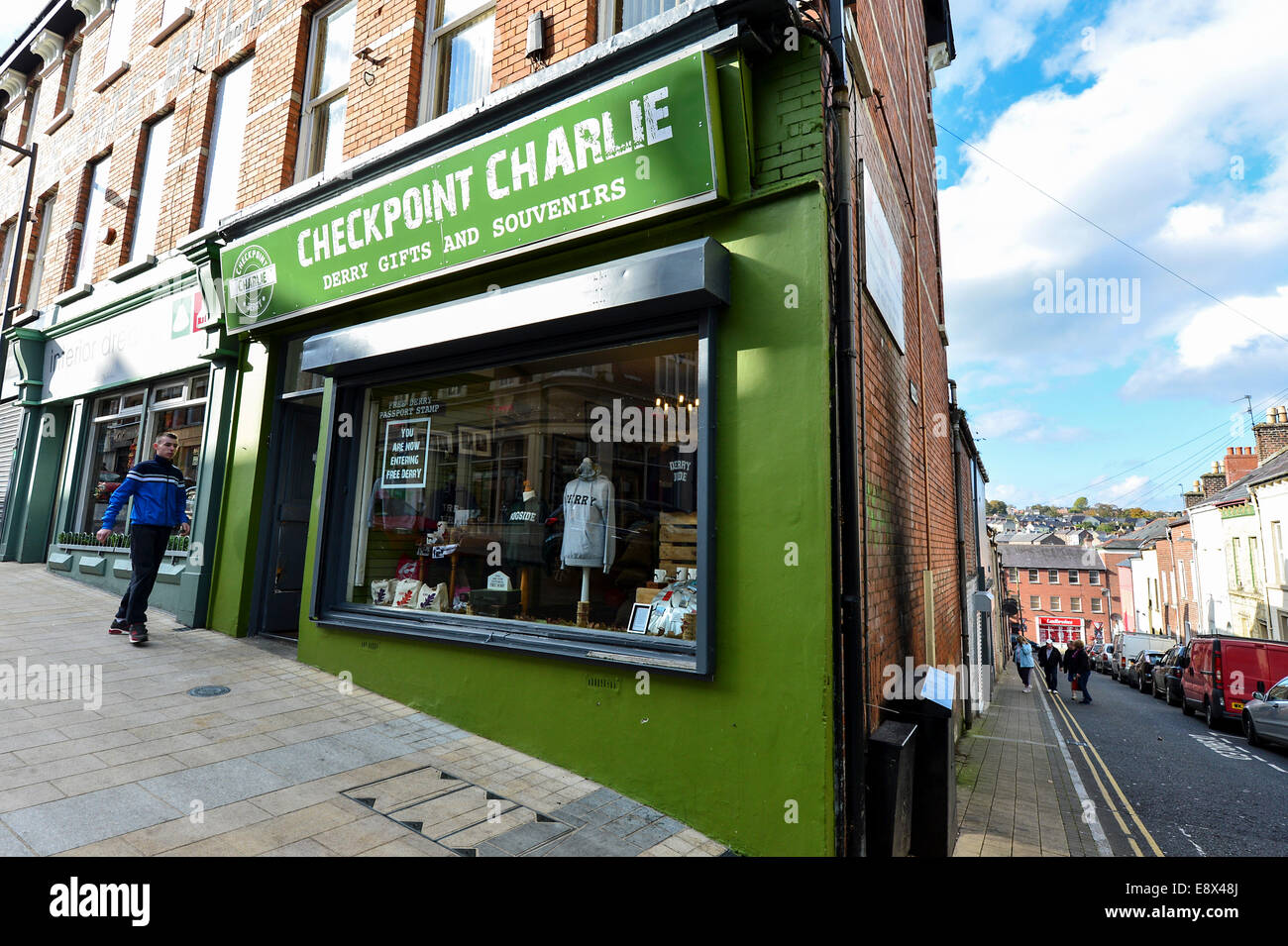Stock Photo - Checkpoint Charlie souvenir shop, Derry, Londonderry ...